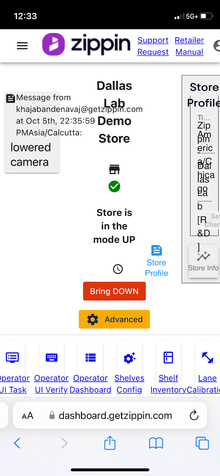 How to Change Store Mode using a Mobile Device – Zippin